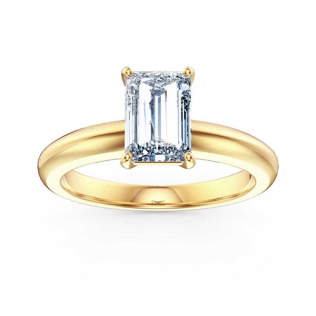 1CT Emerald Cut Diamond Solitaire - Sabghi Jewelers